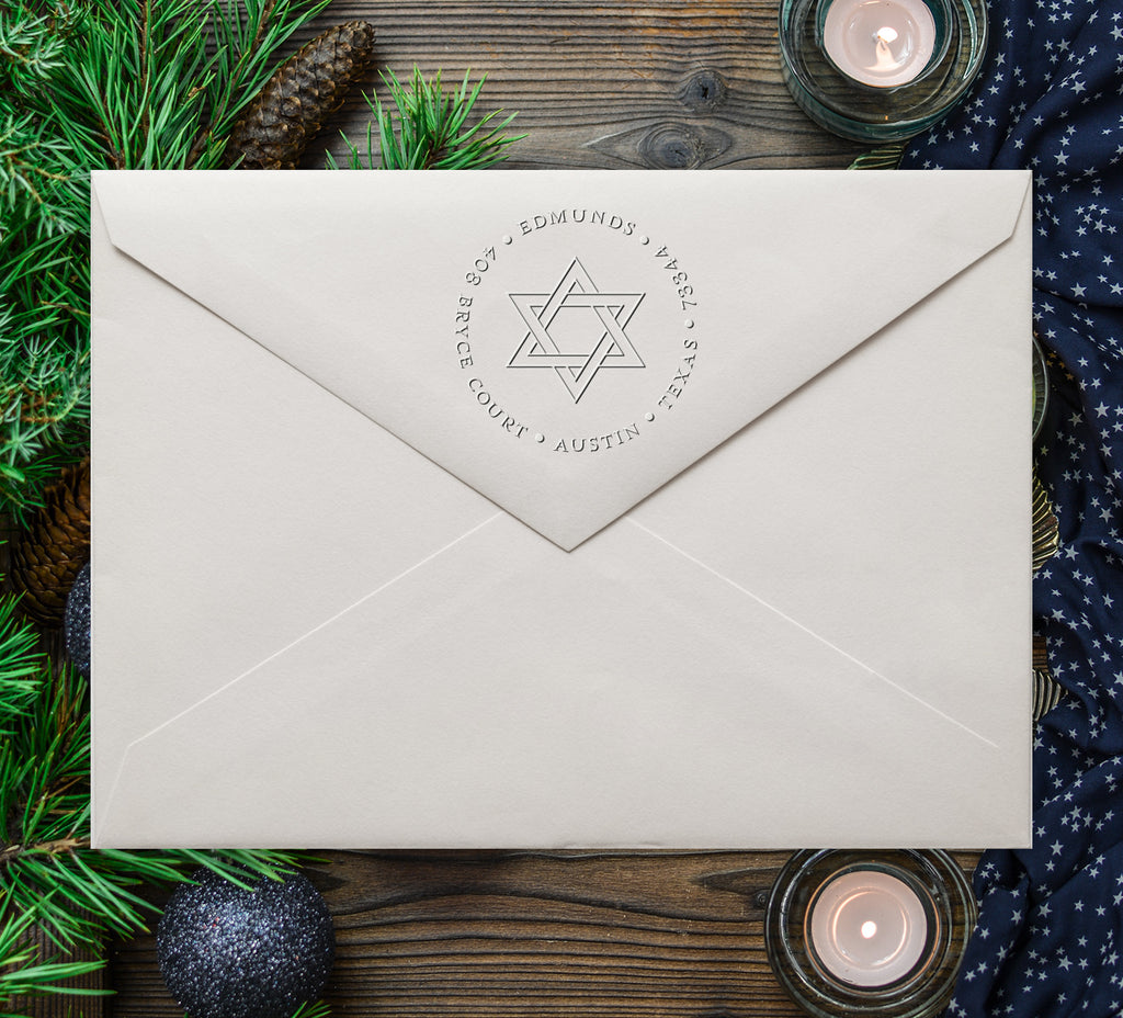 Star of David (outline) Return Address Embosser – PSA Essentials