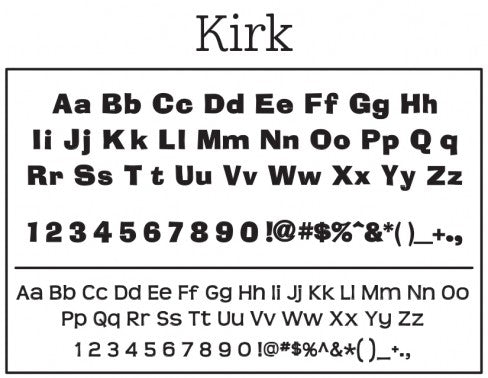Kirk Return Address Rectangle Stamp – PSA Essentials